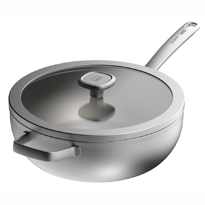 Wok BergHOFF Leo Recycled mit Deckel und langem Griff 28 cm Graphite ...