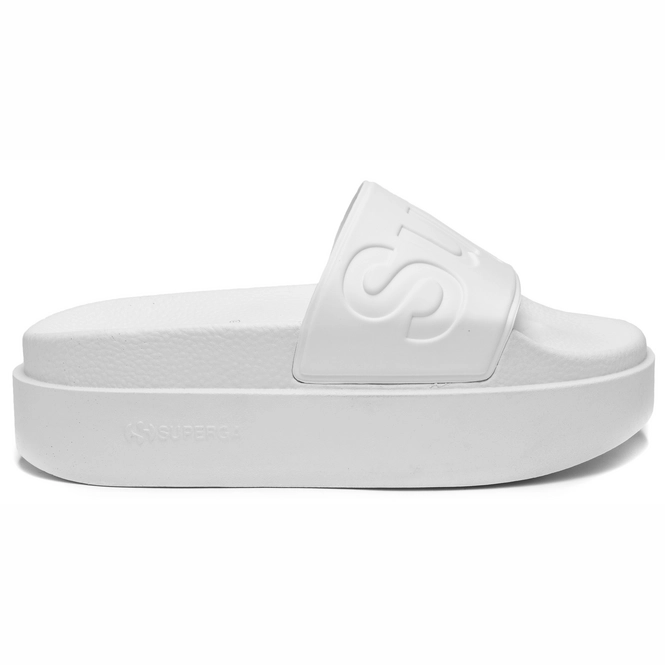 Superga Women 1919 Plateau Slides White White | De Schoenenfabriek