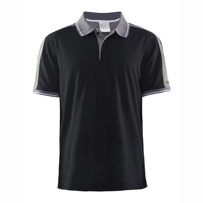 Polo Craft Noble Polo Craft Pique Shirt Men Black Melange | Outdoorsupply