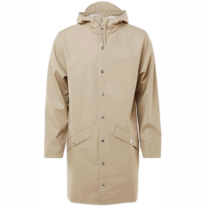 Regenjacke RAINS Long Jacket Beige 2020 | Gummistiefelexperte
