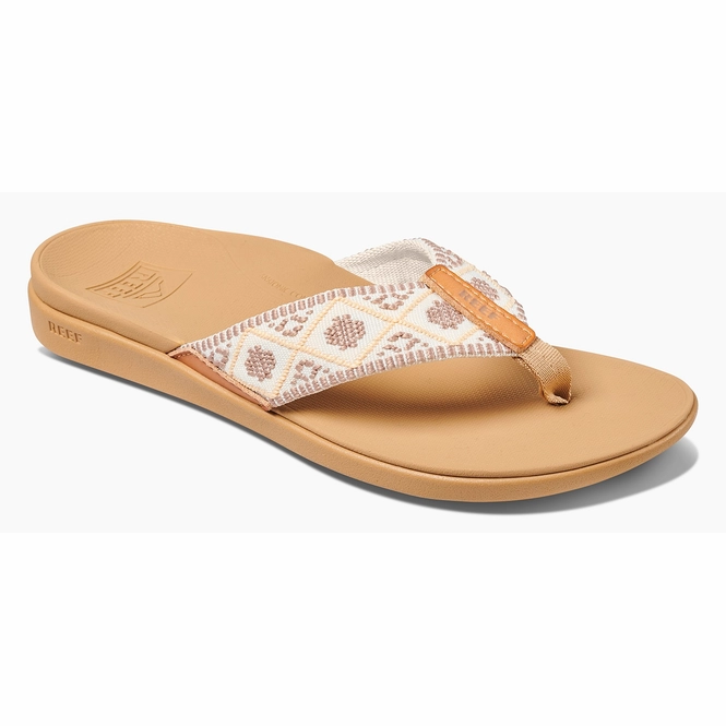 Slipper Reef Women Ortho-Bounce Woven Vintage White | Strandlaken Expert