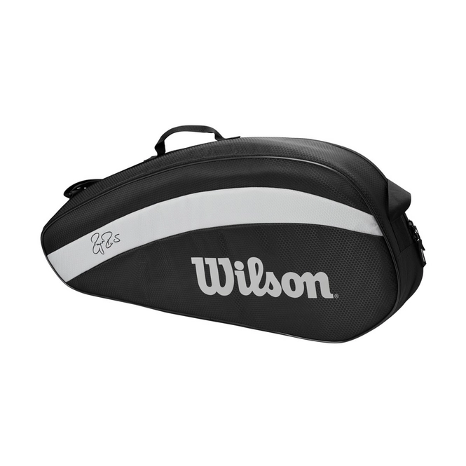 Tennis Bag Wilson Roger Federer Team 3PK Black | Tennisplanet.co.uk