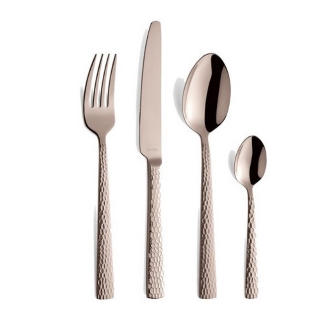 Bestekset Amefa Felicity Hammered Rose (24-delig) | Kookexpert
