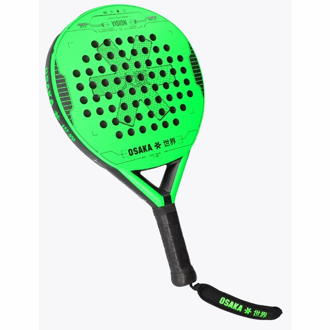 Padel Racket Osaka Vision Control Iconic Black | Tennisplanet.nl