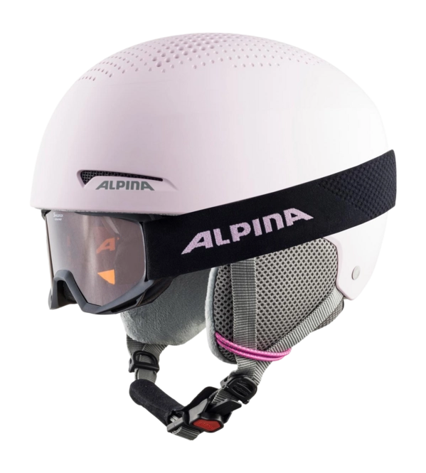 Skihelm Alpina Junior Zupo Set (+ Piney) Light-Rose Matt | Kinderhelmen.com