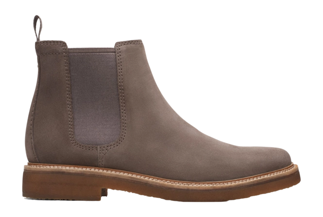 Bottes Clarks Homme Clarkdale Easy Grey Suede | Fashionchaussures