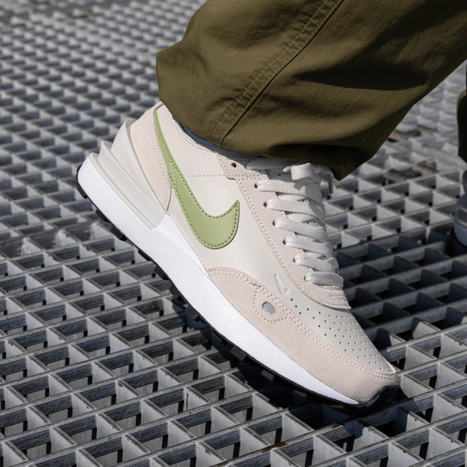 Nike Waffle One Leather Light Bone/Phantom/White/Oil Green | Sneaker ...
