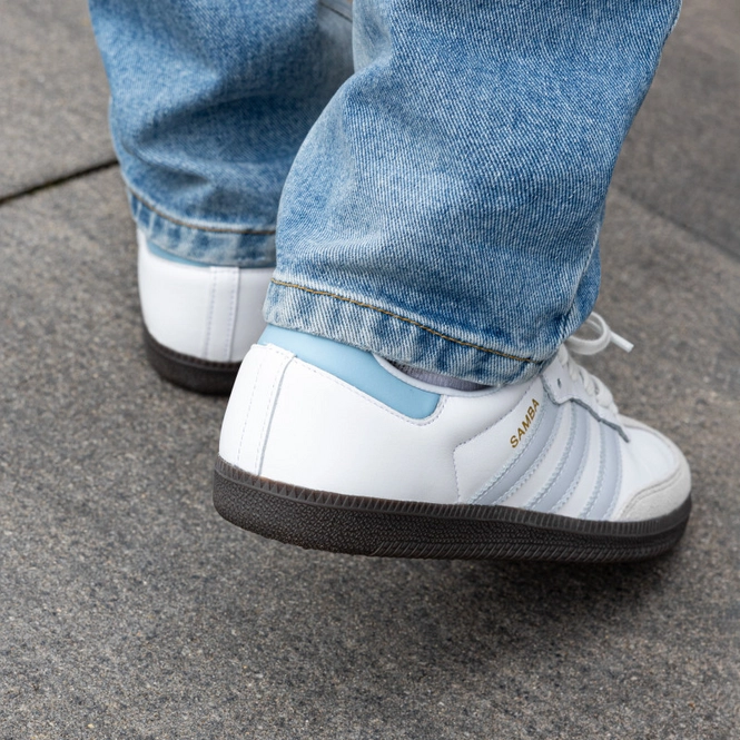 adidas Samba OG Cloud White / Halo Blue / Gum5 | Sneaker District COM