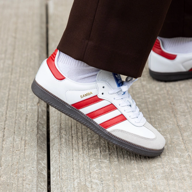 adidas Samba OG Footwear White / Better Scarlet / Supplier Colour ...