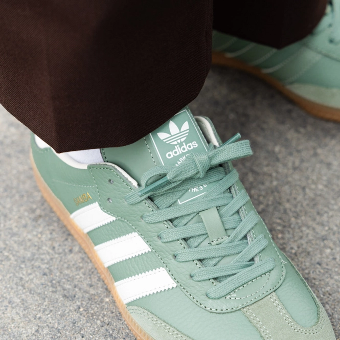 adidas Samba OG Silver Green / Cloud White / Gum3 | Sneaker District COM