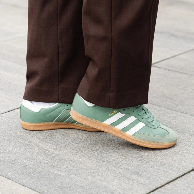 adidas Samba OG Silver Green / Cloud White / Gum3 | Sneaker District COM