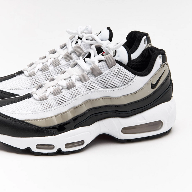 Nike Air Max 95 White/Black/Lite Iron Ore/University Red | Sneaker District