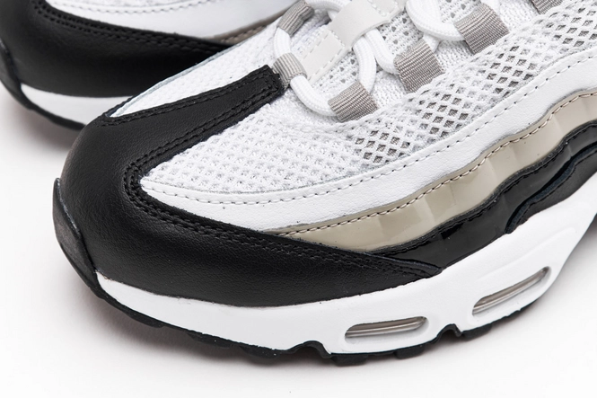 Nike Air Max 95 White/Black/Lite Iron Ore/University Red | Sneaker District