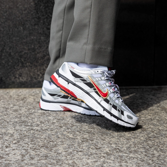 Nike P-6000 White/Varsity Red/Metallic Platinum | Sneaker District