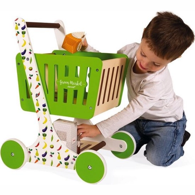 Winkelwagentje Janod Green Market | Geboortewinkel