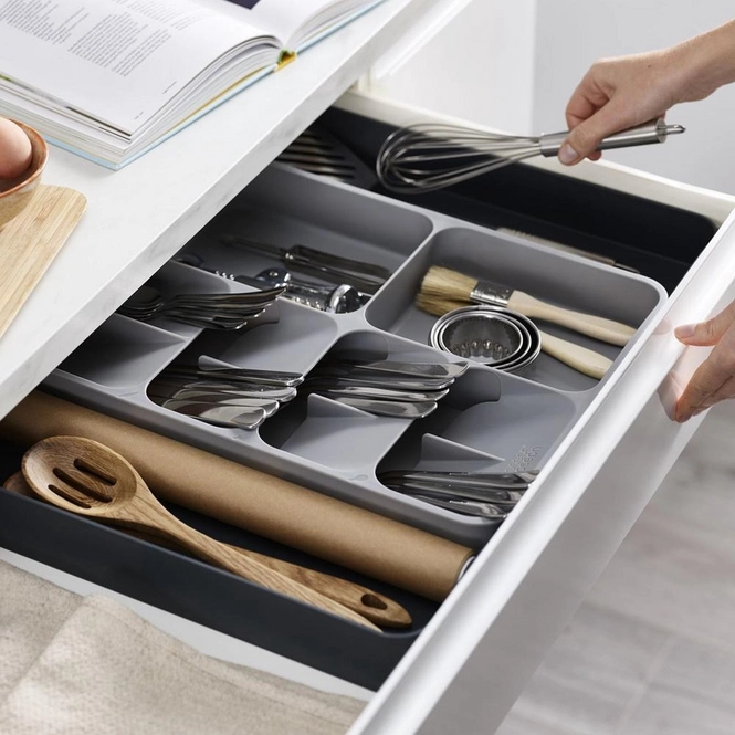 Besteck Organizer Joseph Joseph DrawerStore Ausziehbar Grau | Kochexperte