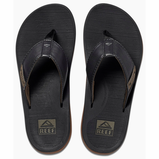 Slipper Reef Men Santa Ana Black | Schoenfashion