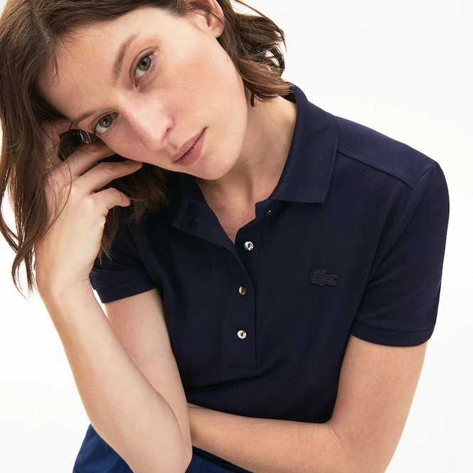 Poloshirt Lacoste PF5462 Slim Fit Navy Damen | Tennisplanet.de