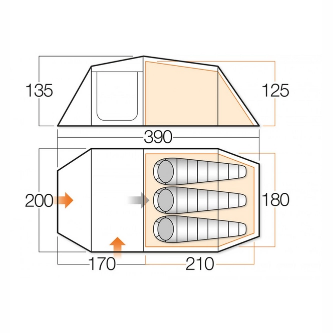 Tente Vango Ark Herbal 400+ | Equipementaventure