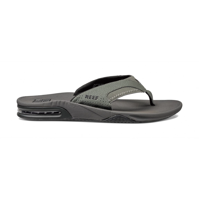 Slipper Reef Men Fanning Grey Black | Slippers.nl