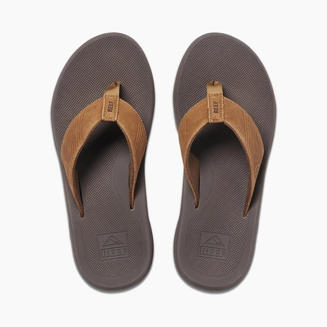 Slipper Reef Men Leather Phantom II Bronze | Slippers.nl