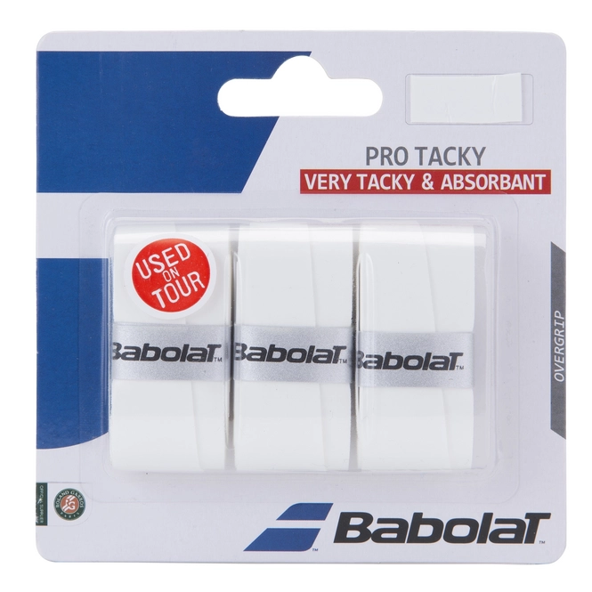 Overgrip Babolat Pro Tacky X 3 Weiß | Tennisplanet.de