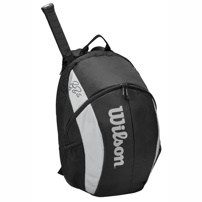 Tennisrugzak Wilson Roger Federer Team Backpack Black | Tennisplanet.nl