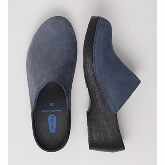 Clogs Wolky Pro-Clog Nubuck Blue Damen | Clogsexperte
