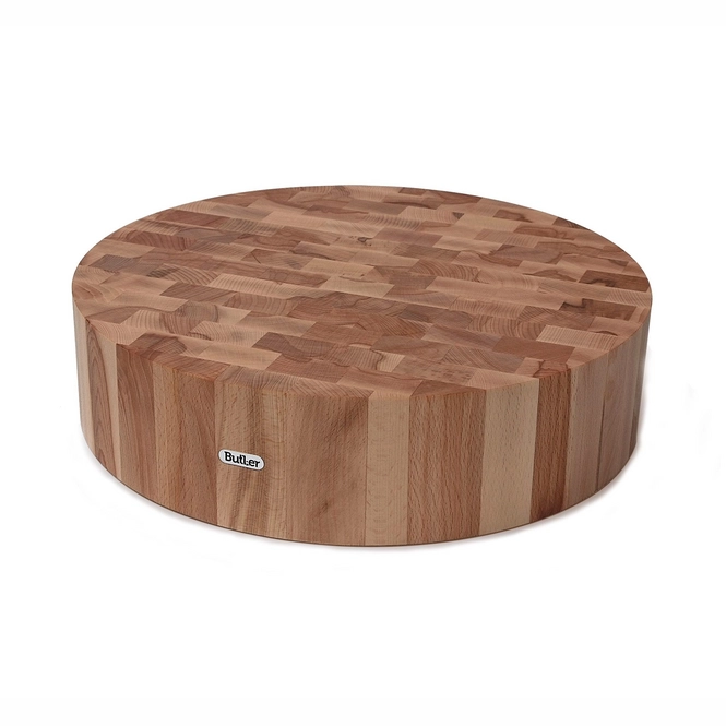Chopping Block Butler Beech End-Grain Round (Ø 40 x 10 cm) | Cookwarestore