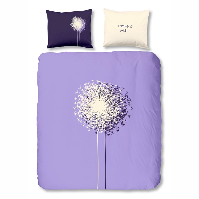 Parure de Lit Good Morning Wish Lila Coton | Bedsupply.fr