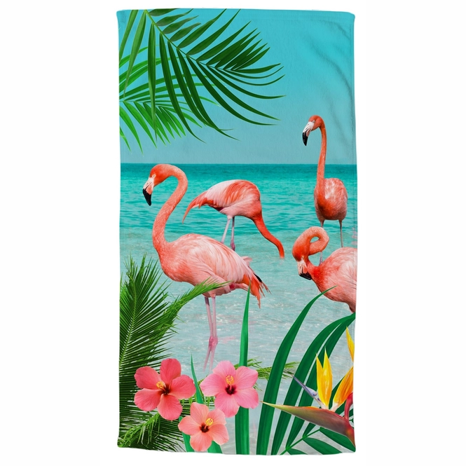 Strandtuch Good Morning Flamingo Multi | Strandtuchshop
