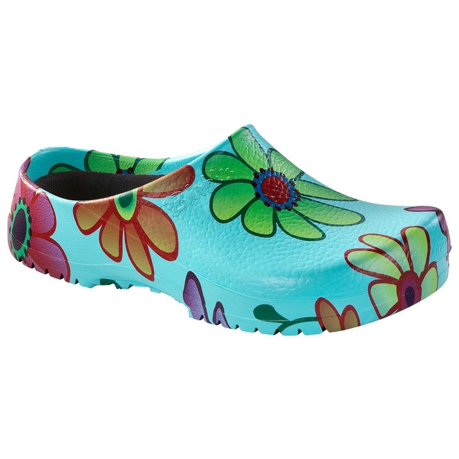 Clogs Birkenstock Birki Super Blau Blumen | Clogsexperte