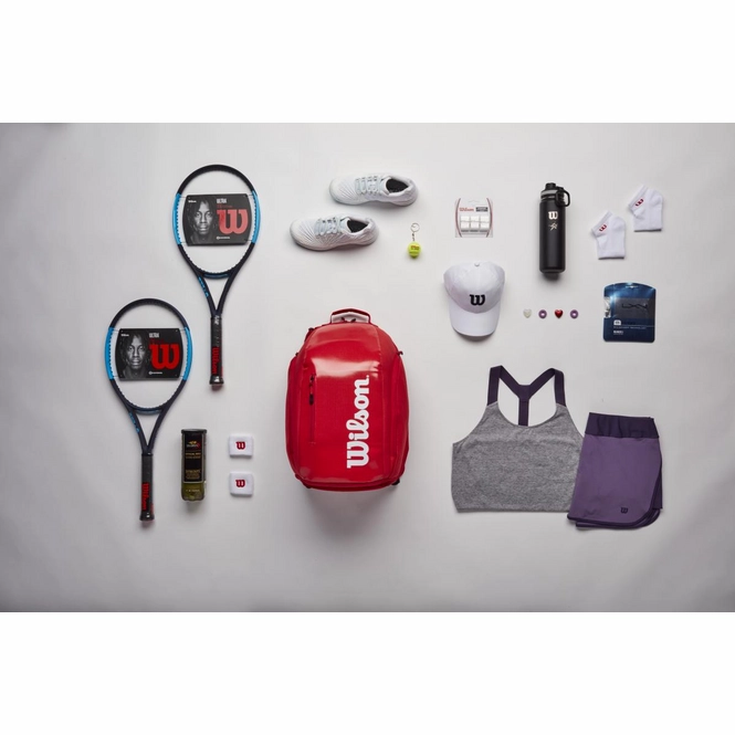 Tennisrugzak Wilson Super Tour Backpack Red | Tennisplanet.nl