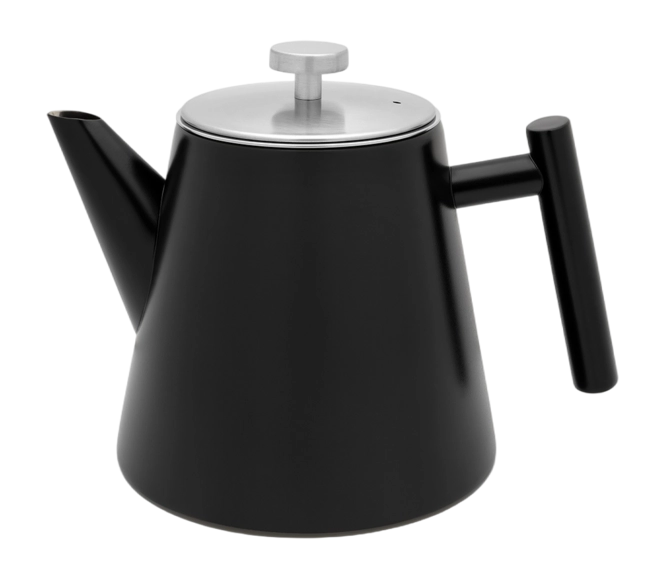 Teapot Leopold Vienna Oslo Filter Mat Black 1.0 L | Cookwarestore