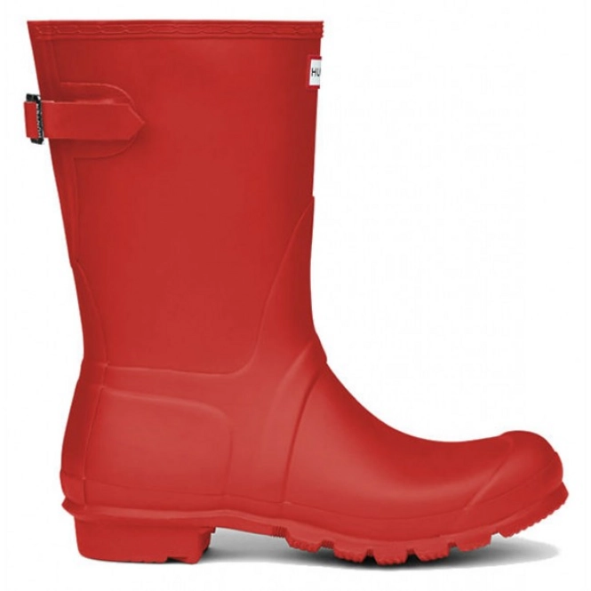 Botte de pluie Hunter Original Wellington Adjustable Short Red ...