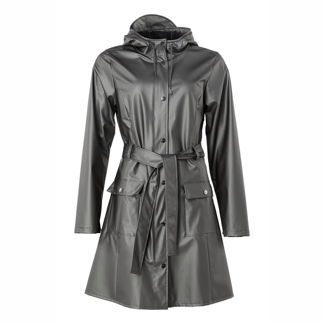 Raincoat RAINS Curve Jacket Metallic Charcoal | Outdoorsupply.co.uk