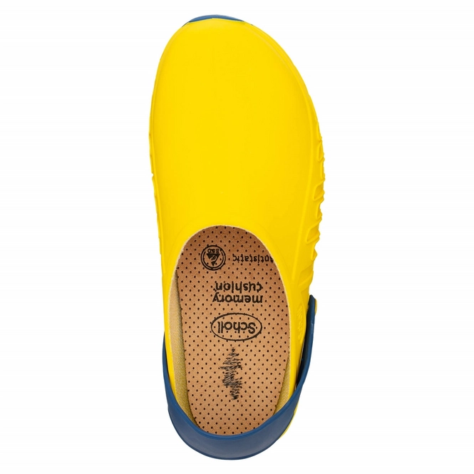 Sabots Scholl Unisex Evoflex Yellow Navy Blue | Sabotexpert