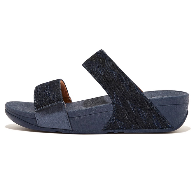 FitFlop Women Lulu Slide-Geo Glitz Midnight Navy | Onlybrands