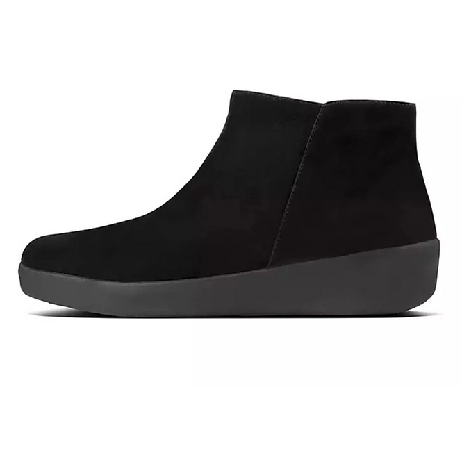 FitFlop Women Sumi Ankle Boot Suede Black | Schoenfashion