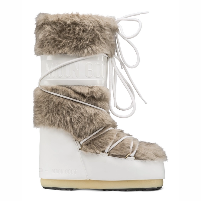 Moon Boot Femme Classic Faux Fur White | Bottespluie