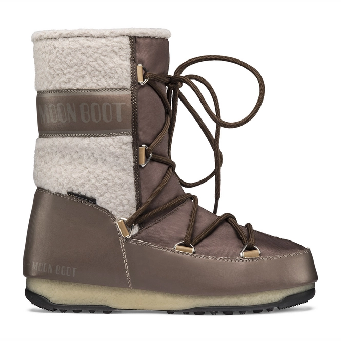Moon Boot Women Monaco Wool WP Mid Mud | Snowbootsexpert