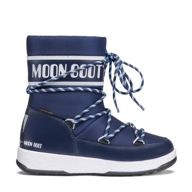 Moon Boot Junior Sport WP Navy White | Snowbootsexpert