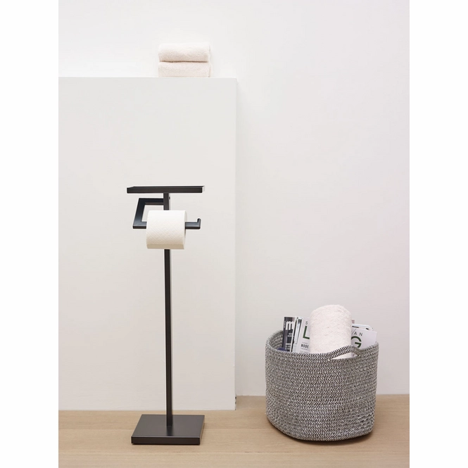 WC Rolhouder Aquanova Moon Zwart | Badkamerstore