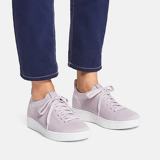 FitFlop Women Rally E01 Sneaker Knit Soft Lilac | Onlybrands