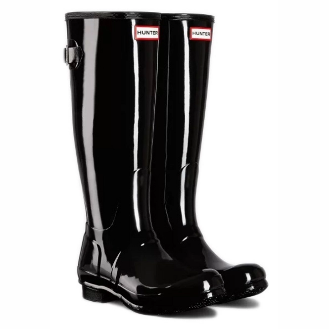 Bottes de pluie Hunter Original Wellington Tall Gloss Noir | Bottespluie