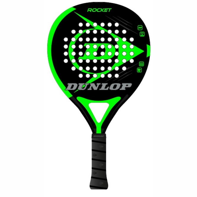 Padel Racket Dunlop Rocket Green NH Black | Tennisplanet.co.uk