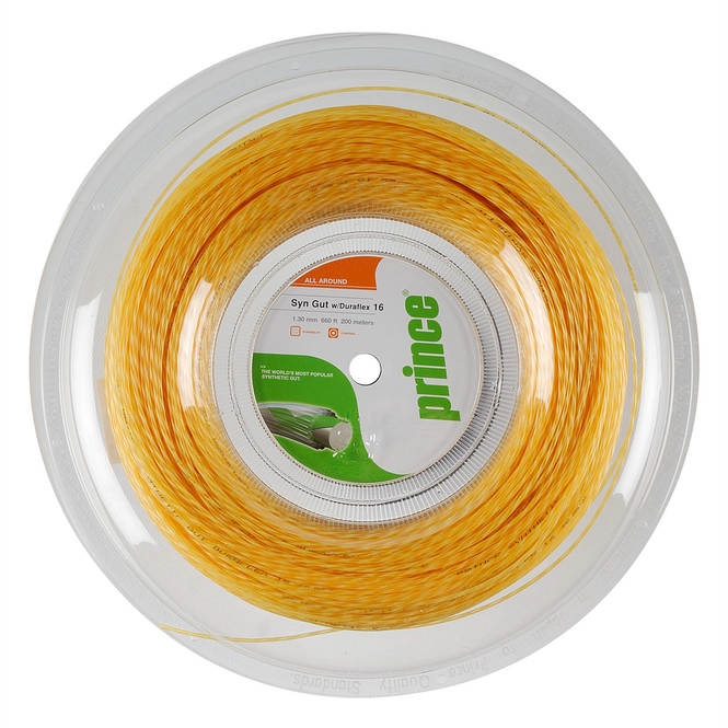 Tennis String Prince Syn Gut w/Duraflex 16 Gold 200M | Tennisplanet.co.uk