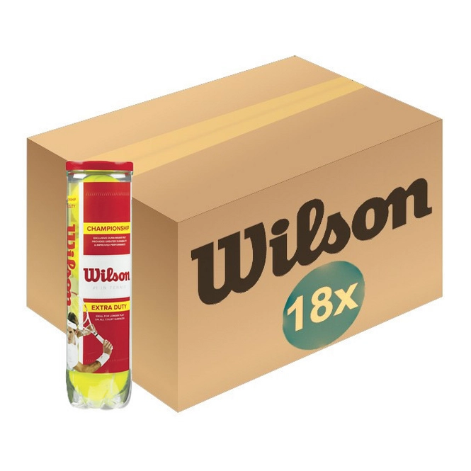 Tennis Ball Wilson Championship Extra Duty 4-Tin (Box 18 x 4 ...