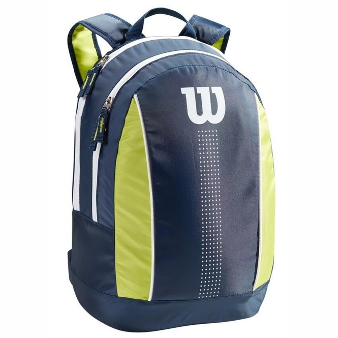 Tennisrugzak Wilson Junior Backpack Blue Lime Green Navy | Tennisplanet.nl