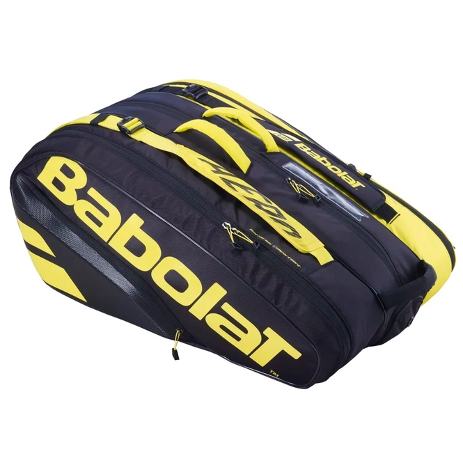 Tennistas Babolat Pure Aero RH X 12 Black Yellow | Tennisplanet.nl
